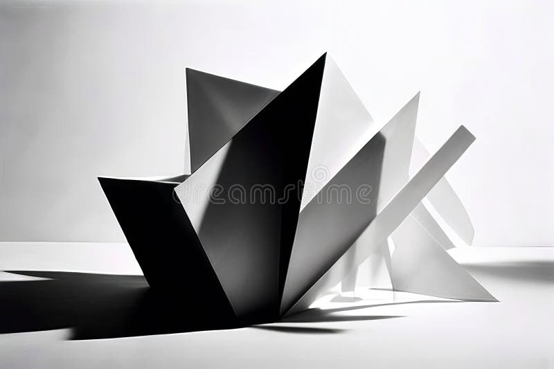 Photogram Geometric Forms D Geometric Forms Cast in Shadow Creat Stock ...
