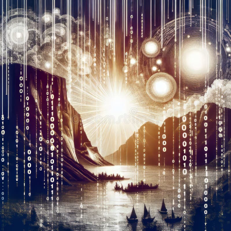 Photogram Matrix Code a Detailed Photogram is Overlaid with a Ma Stock ...