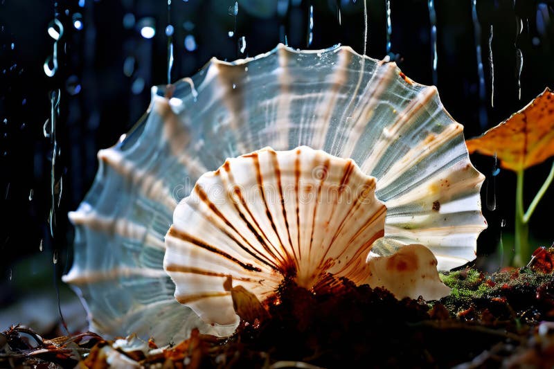 Photogram of Seashells a Photogram of Seashells Creating a Shado Stock ...