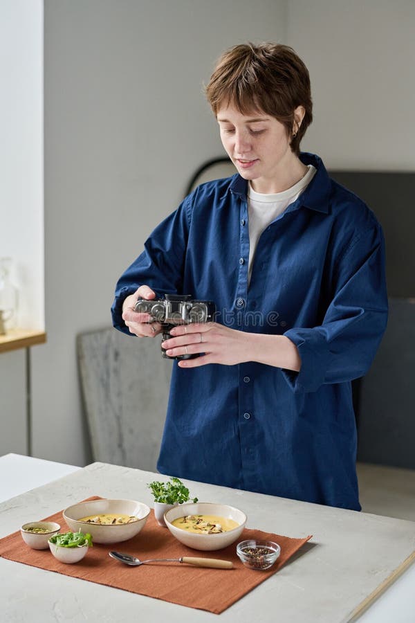 Photograper Taking Photo of Dinner Stock Image - Image of dish, cuisine ...