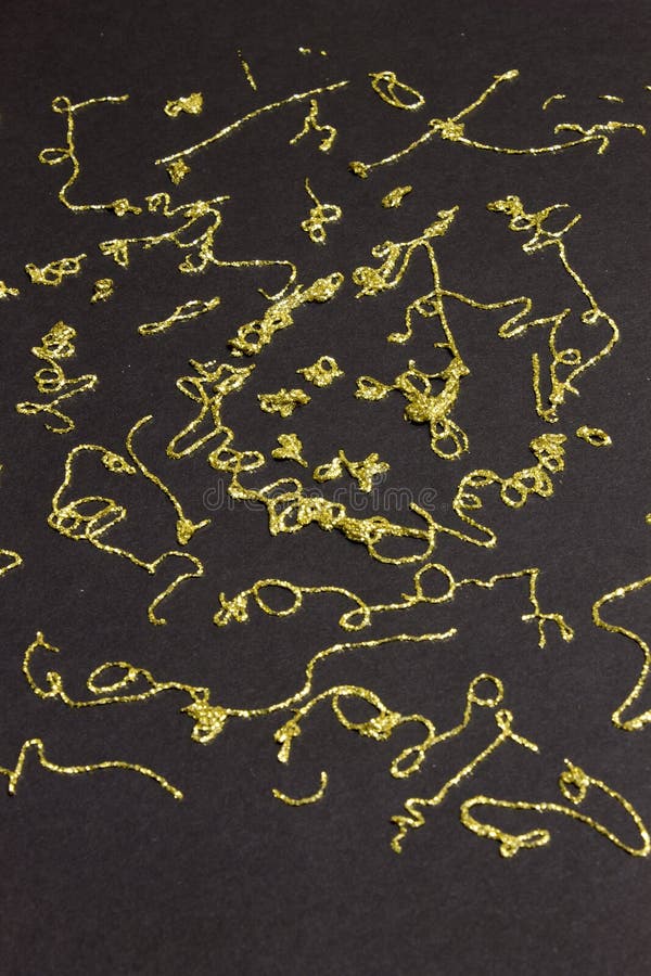 Gold Paint Splatter on a Black Background Stock Image - Image of ...