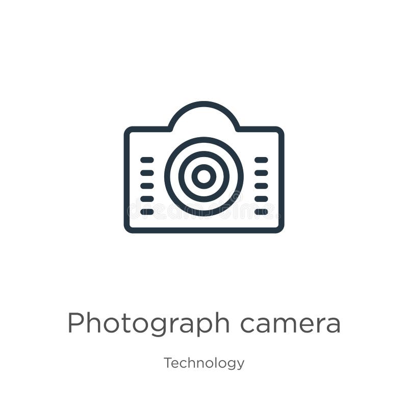 No Camera Icon. Thin Linear No Camera Outline Icon Isolated on White ...