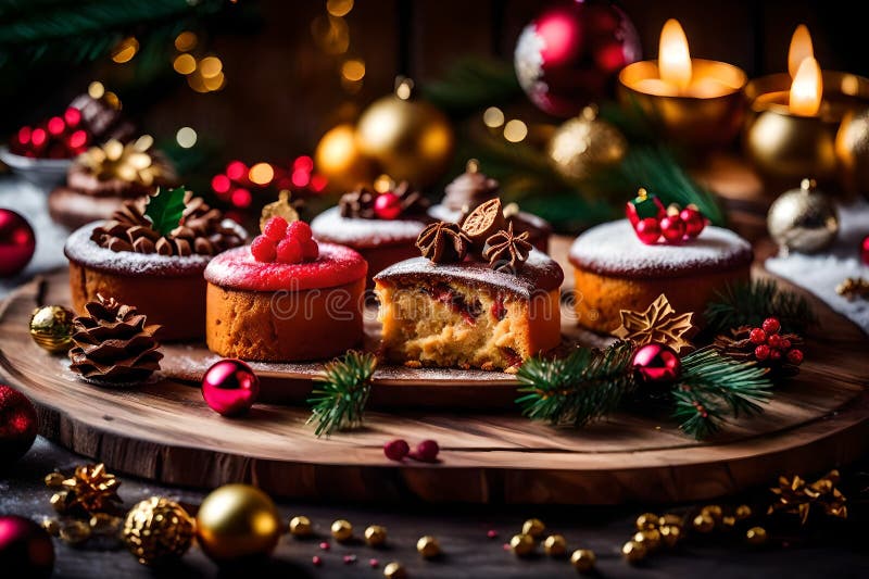 A Photograph that Captures the Essence of Festive Indulgence: Stock ...