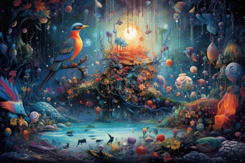 Mesmerizing and Ethereal Scene that Defies Imagination. Generative AI ...