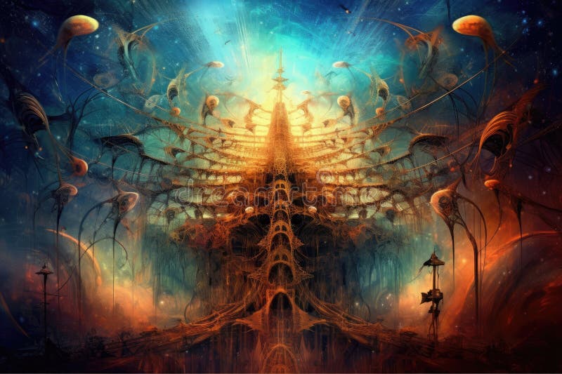 Mesmerizing and Ethereal Scene that Defies Imagination. Generative AI ...