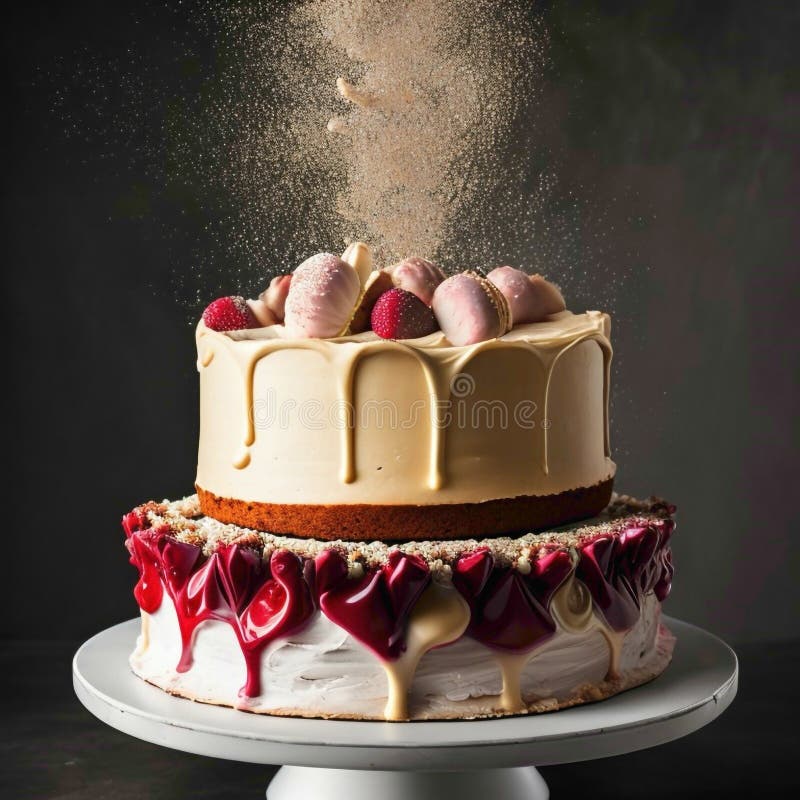 Creative Exploding Cake High End Food Photography Stock Photo - Image ...