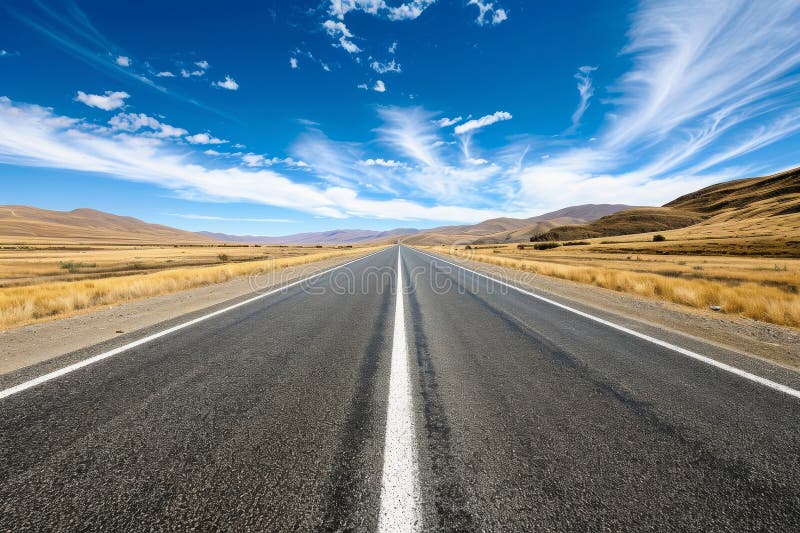 A Photograph Capturing a Seemingly Infinite Road Stretching through a ...