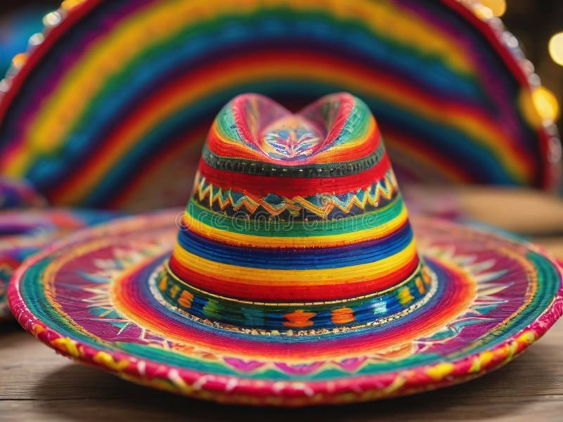 Photograph of Colorful Patterned Sombrero. Generative AI Stock ...