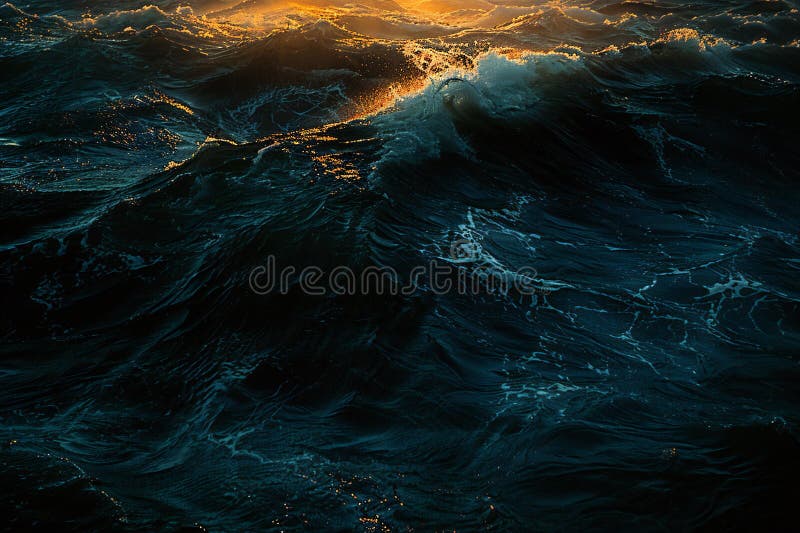 Photograph of Dark Blue Water, Waves, Texture , High Quality, High ...