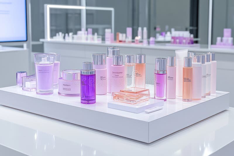 Assorted Plastic Bottles of Cosmetics for Salon Use Stock Illustration ...