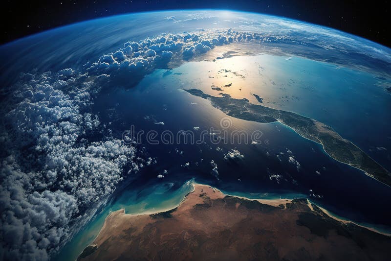 Photograph of Earth from Space - AI Generated Stock Illustration ...
