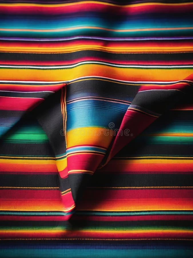 Photograph of Ethnic Mexican Serape Fabric. Generative AI Stock ...