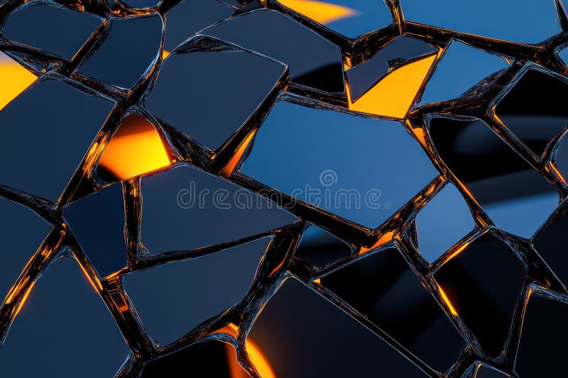 Disruptive Collision: Shattered Abstraction of Form and Color Stock ...