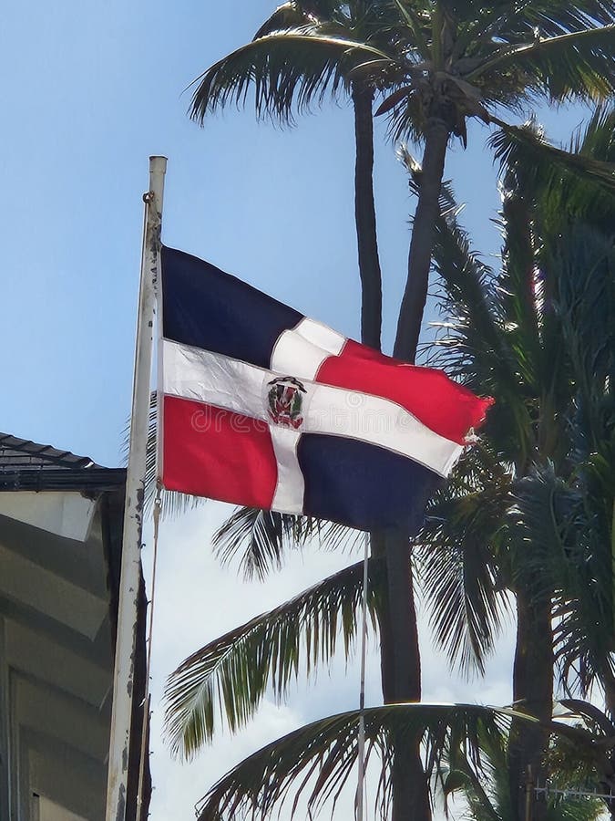 Photograph of the Flag of the Dominican Republic Stock Image - Image of ...