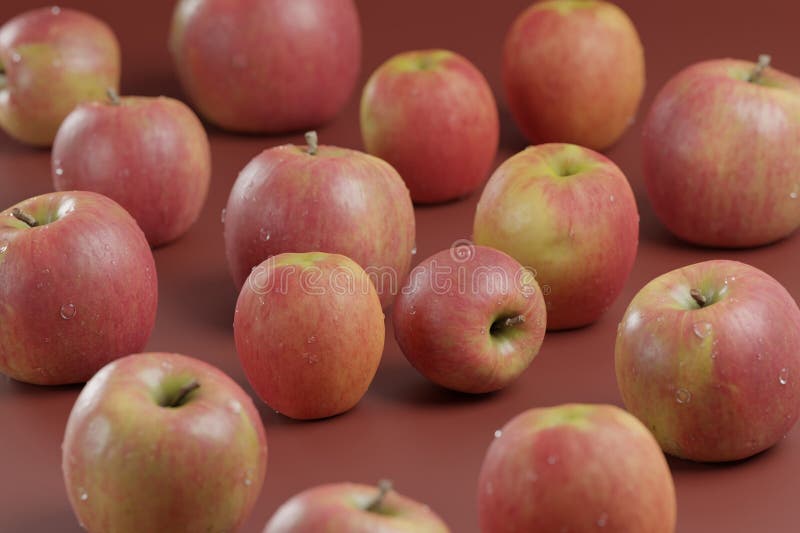 Photograph of Fresh Apples with Dew Drops Stock Photo - Image of clean ...