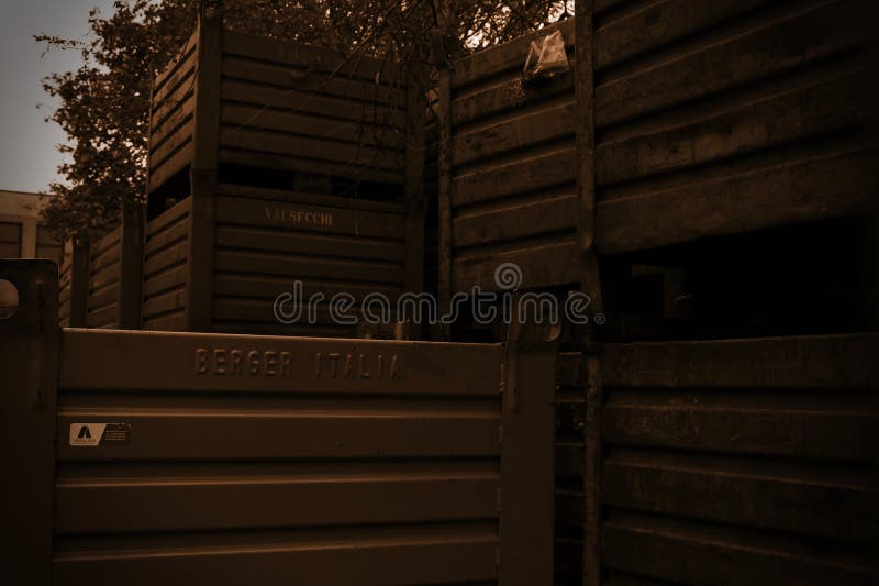 Iron caissons stock image. Image of iron, industrial - 273136669