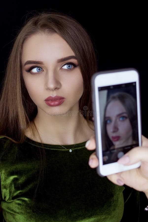 We Photograph the Makeup on the Phone Stock Image - Image of activity ...