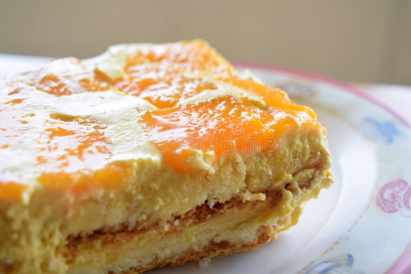 Mango Float stock photo. Image of cream, delicious, dessert - 136678138