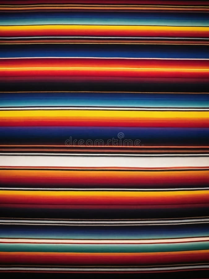 Photograph of Mexican Blanket Stripes Pattern. Generative AI Stock ...