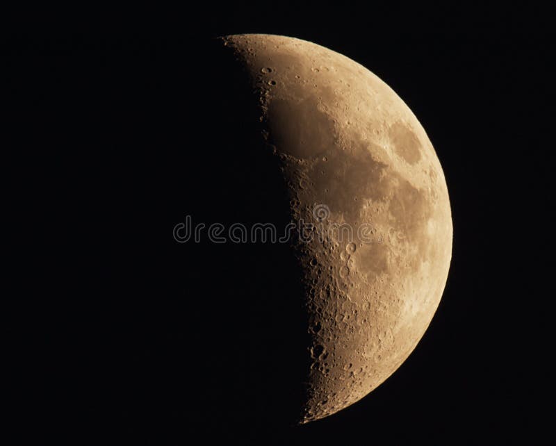 First quarter moon stock image. Image of rocky, mysticism - 1016833
