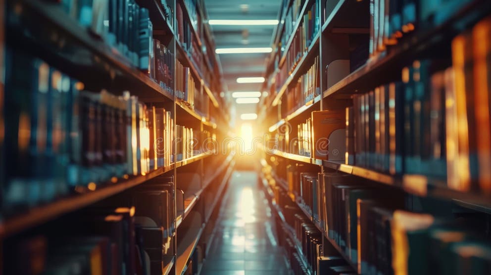 A Photograph of Multiple Shelves Filled with Books, Possibly in a ...