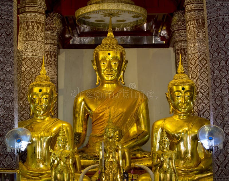 Multiple Statues of Buddha in a Temple Stock Image - Image of statue ...