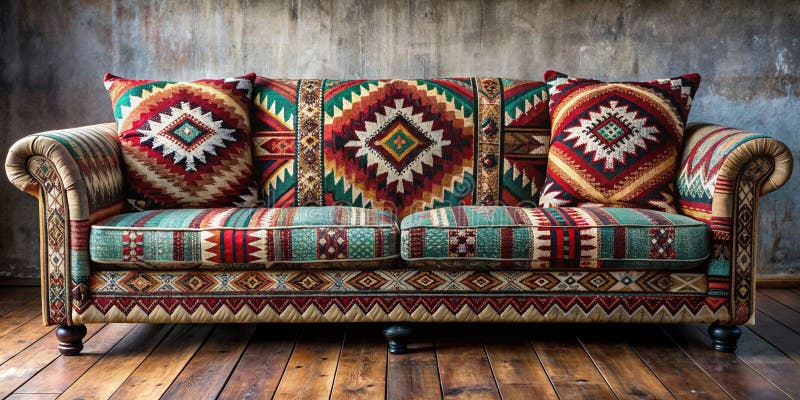 Photograph a Native American Sofa Surrounded by Native American ...