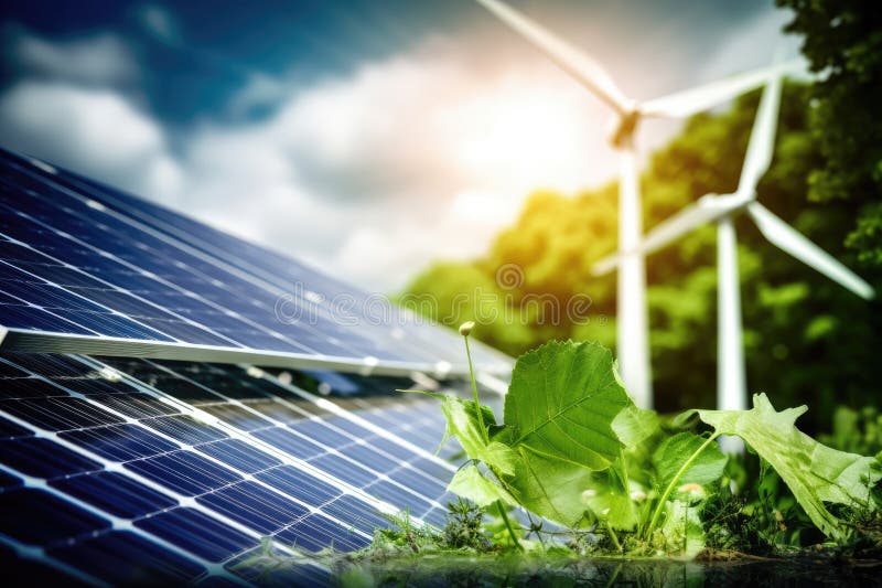 Alternative Energy Sources and Energy Efficiency. Generative AI Stock ...