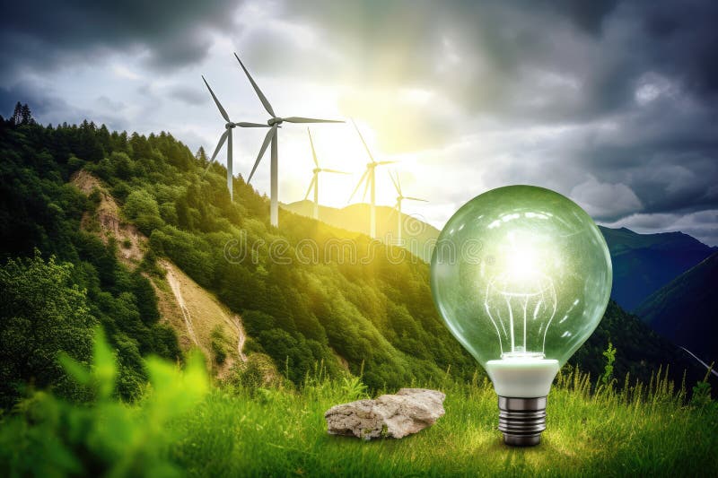 Alternative Energy Sources and Energy Efficiency. Generative AI Stock ...