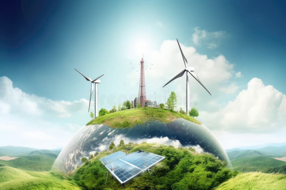 Alternative Energy Sources and Energy Efficiency. Generative AI Stock ...