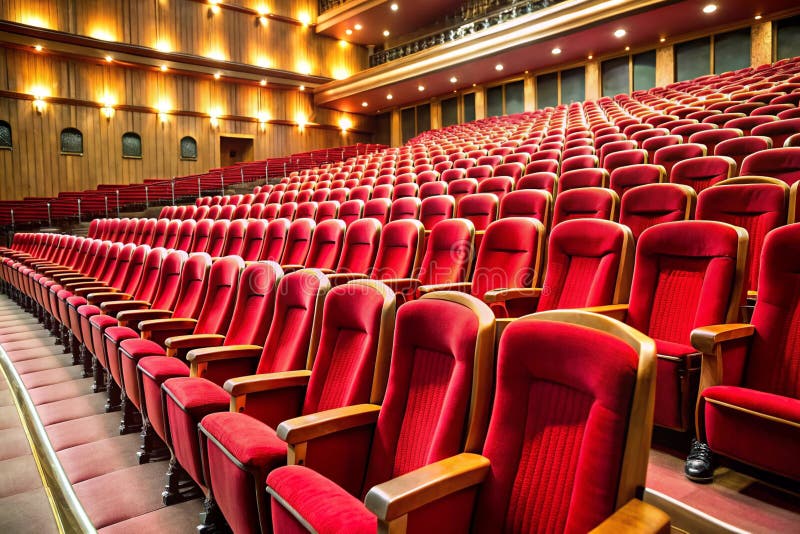 Photograph of Rows of Theatre Seats Stock Illustration - Illustration ...