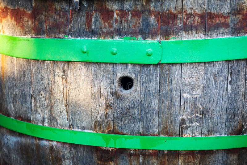 An Old Barrel. Natural Background. Stock Image - Image of object ...