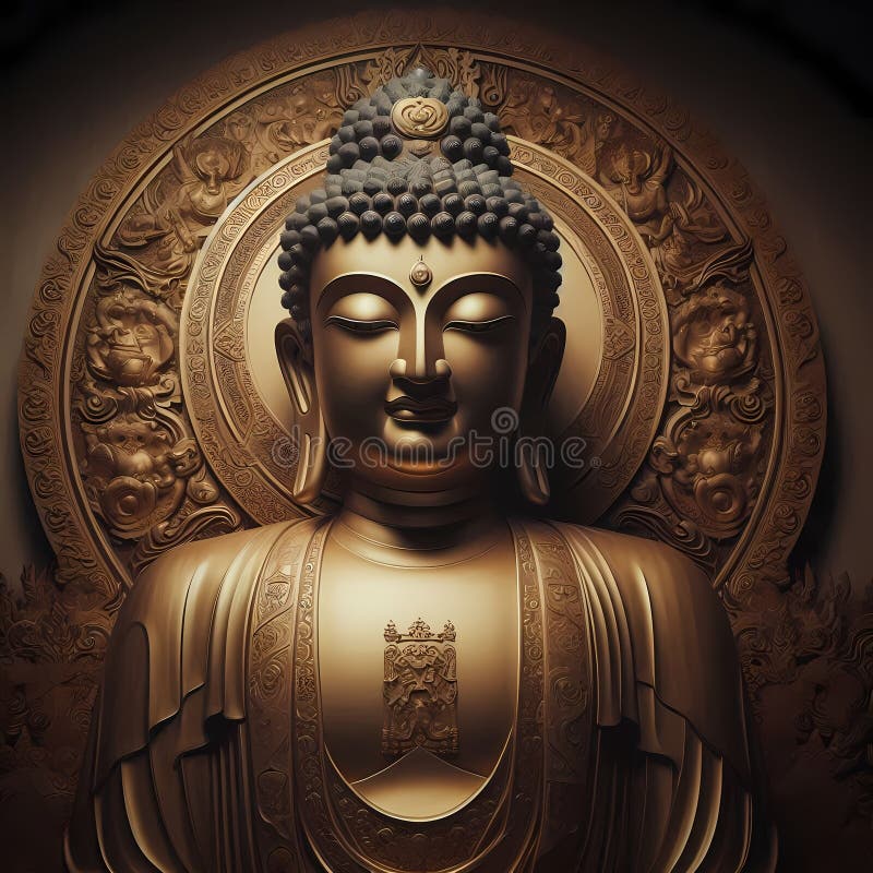 Photograph of a Serene Buddha, Peaceful and Inviting Stock Image ...
