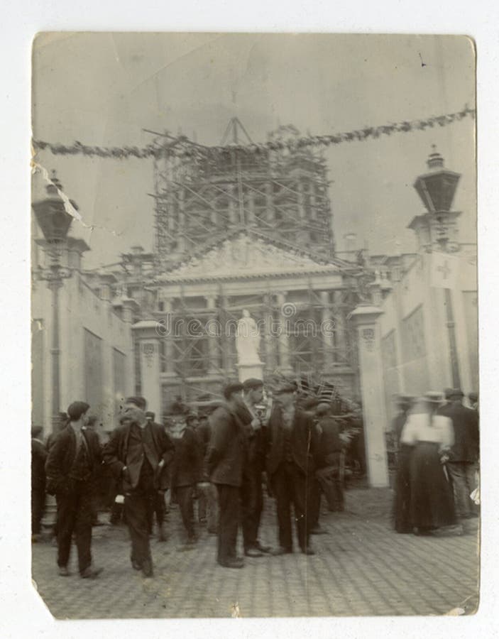 Photograph Showing Belfast City Hall In The Process Of Being Built ...