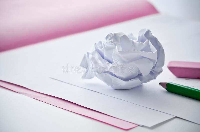 Crumpled paper stock image. Image of search, office, engineering - 30141555