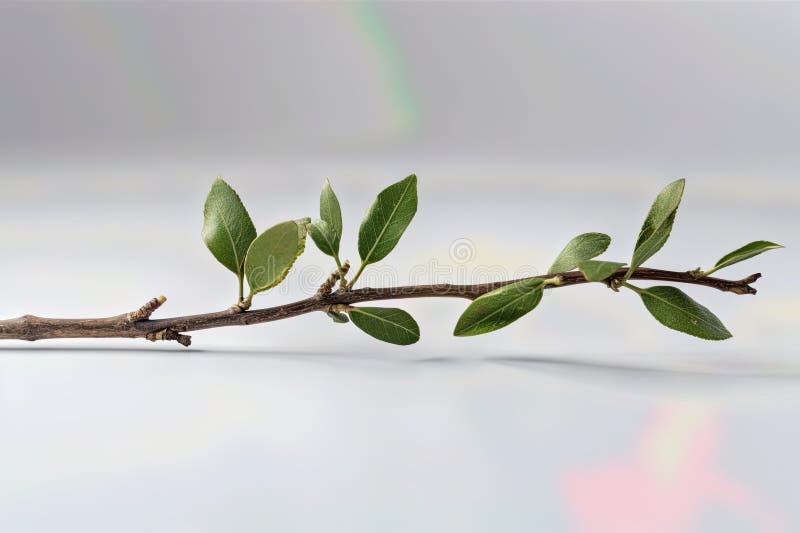 Short Thin Twigs with a Single Branch on One Side Stock Illustration ...