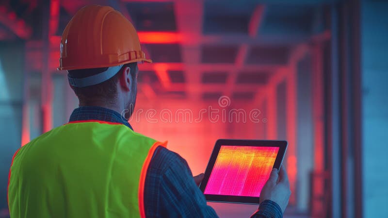 This Photograph Shows a Worker Using a Thermal Imaging Tablet on a ...