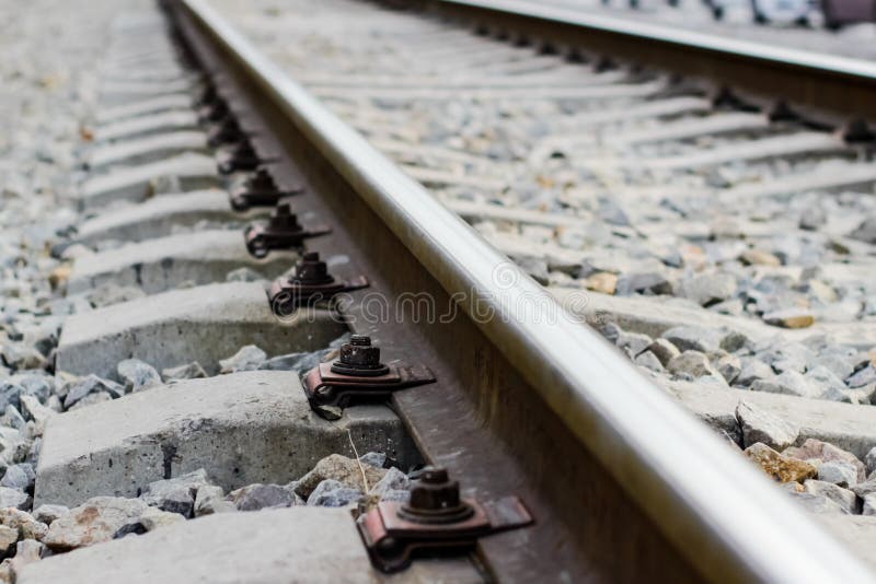 Photograph of Some Train Rails Stock Photo - Image of parallel, traffic ...