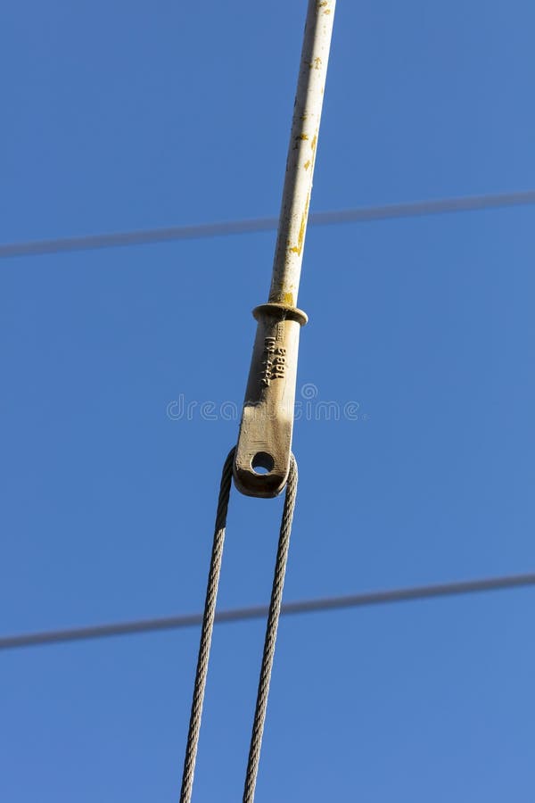 Photograph of a Transmission Line Cable System and Assembly Stock Photo ...