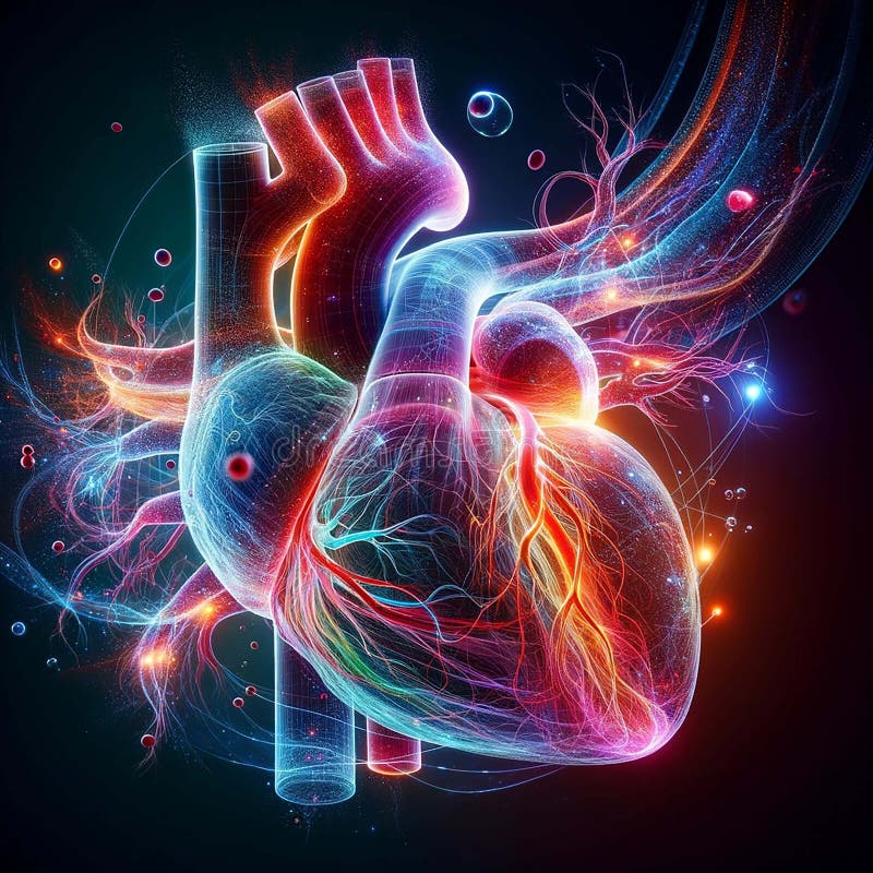 A Photograph of a Translucent Human Heart in Mid-beat, Showcasing the ...