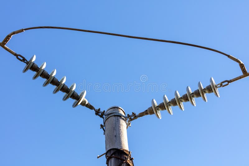 Photograph of a Transmission Line Cable System and Assembly Stock Image ...