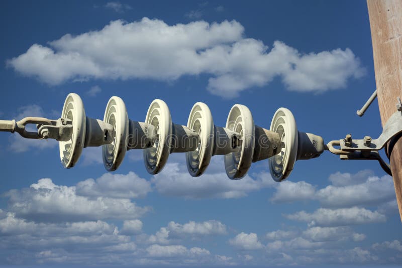 Photograph of a Transmission Line Cable System and Assembly Stock Photo ...