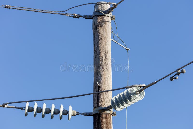 Photograph of a Transmission Line Cable System and Assembly Stock Photo ...