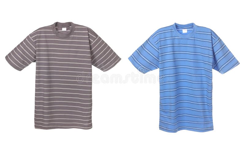 Photograph of Two Striped T-shirts Stock Image - Image of fabric, blue ...