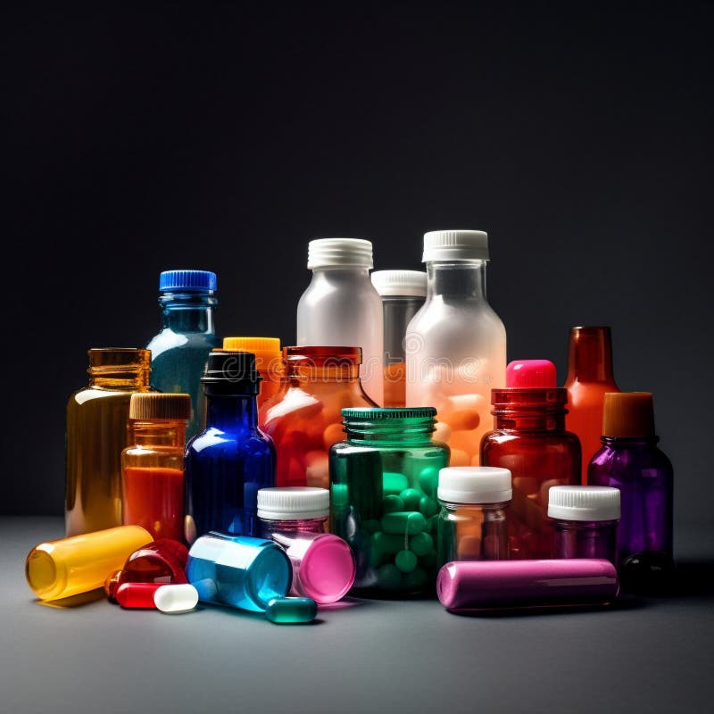 Colorful Medication Packaging in Various Shapes Stock Illustration ...