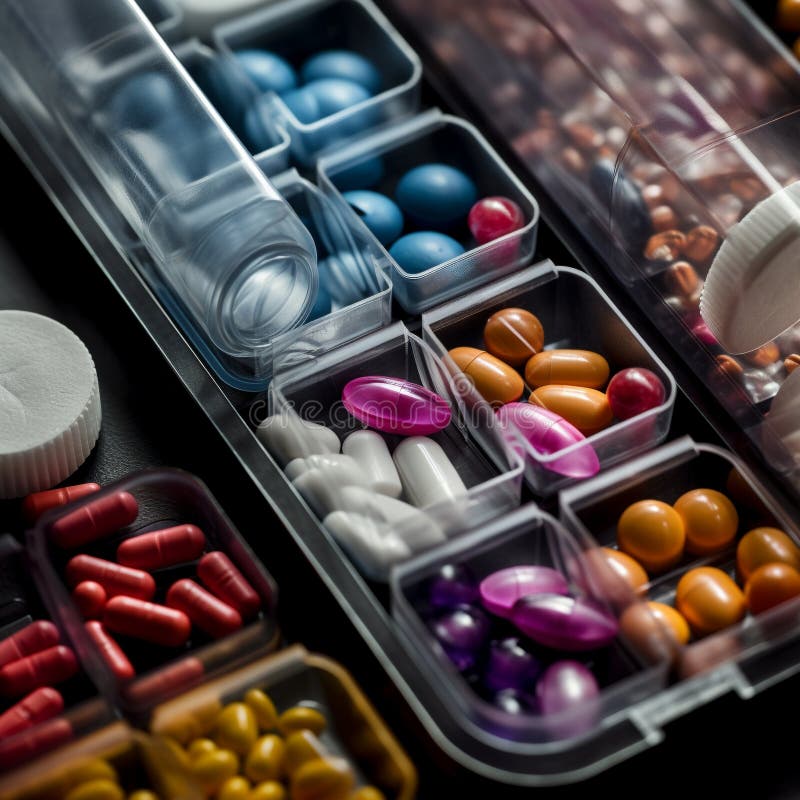 Colorful Medication Packaging in Various Shapes Stock Illustration ...