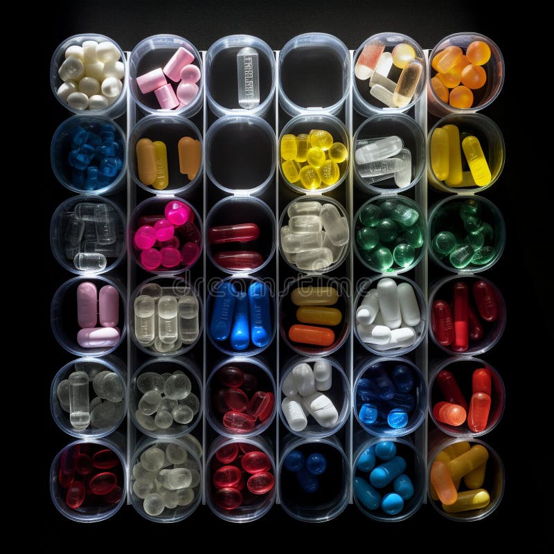 Colorful Medication Packaging in Various Shapes Stock Illustration ...