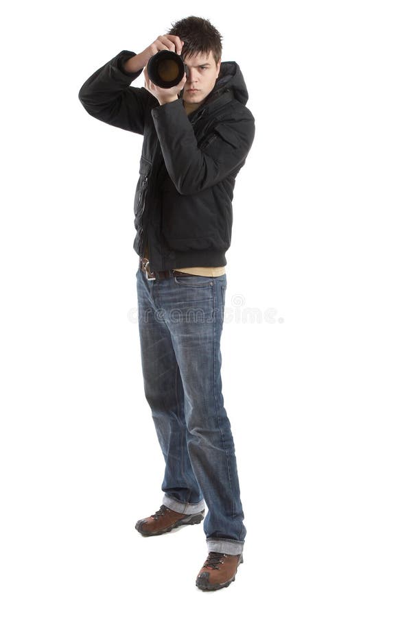 Photographers Holding Camera Pointing To You Stock Image - Image of ...