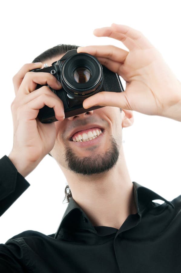 Photographer with the Camera Stock Image - Image of hobbies, media ...