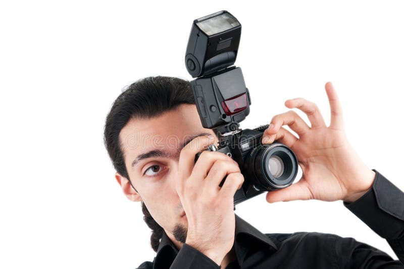 Photographer with the Camera Stock Photo - Image of photographer ...